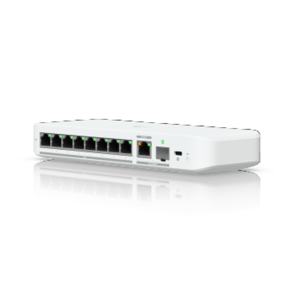 UBIQUITI FLEX 2.5G FLEXIBLE, 8-PORT 2.5 GBE SWITCH WITH A